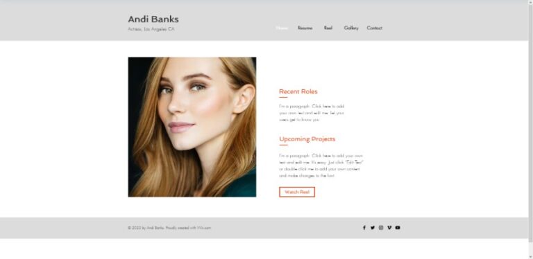 Best Wix Template for a Resume | Website Fabricator