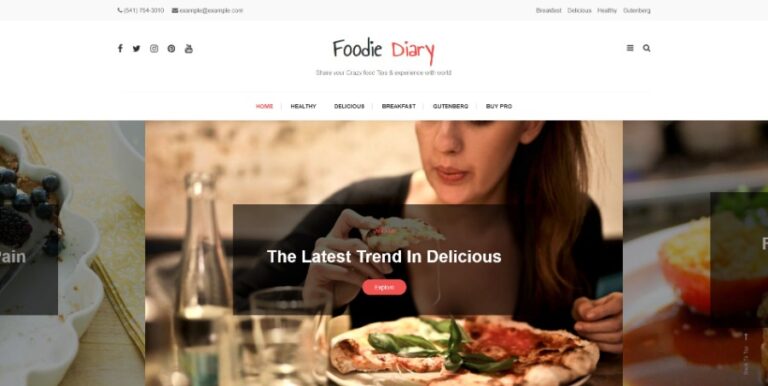 Best Free WordPress Theme for a Food Blog | Website Fabricator